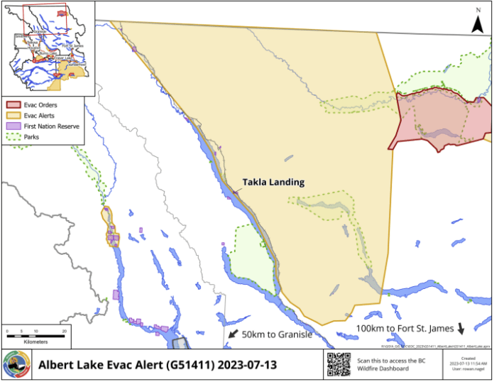 Evacuation Alert Near Albert Lake Issued By Regional District Of